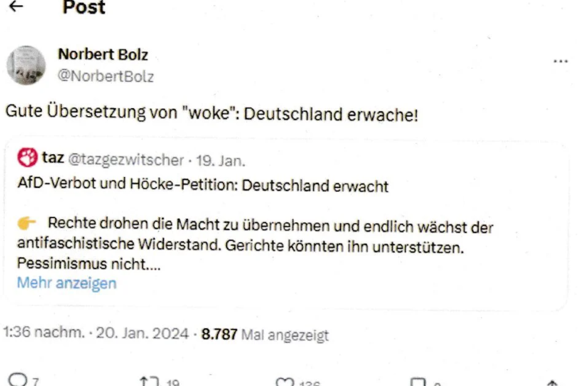 Hausdurchsuchung bei Autor Norbert Bolz wegen X-Beitrag: „Sie sollten ...